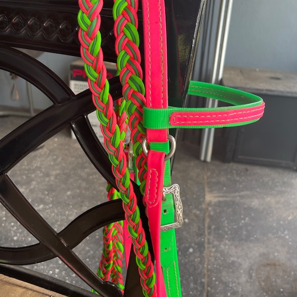Custom 9 Strand Braided Barrel Reins, Loop Reins - Etsy
