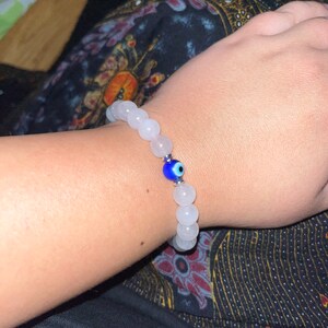 Evil Eye Crystal Bracelets/meditation Bracelets/stackable Stretchy ...