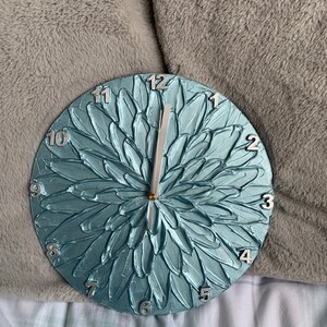 BLUE WALL CLOCK Blue Clock Blue Home Decor Blue Wall Decor - Etsy