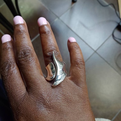Unique Statement Ring, Sterling Silver Ring, Modern Statement Ring ...