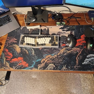 Dark Academia Gothic Desks Mat Japanese Jellyfish Art Otaku Pads Goth ...