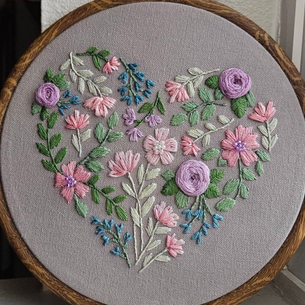 Blooming Lovely Modern Embroidery PDF Pattern, Embroidery Digital ...