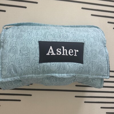 Pink Mint Blooms Rose Garden Flower Kids Nap Mat, Personalized ...