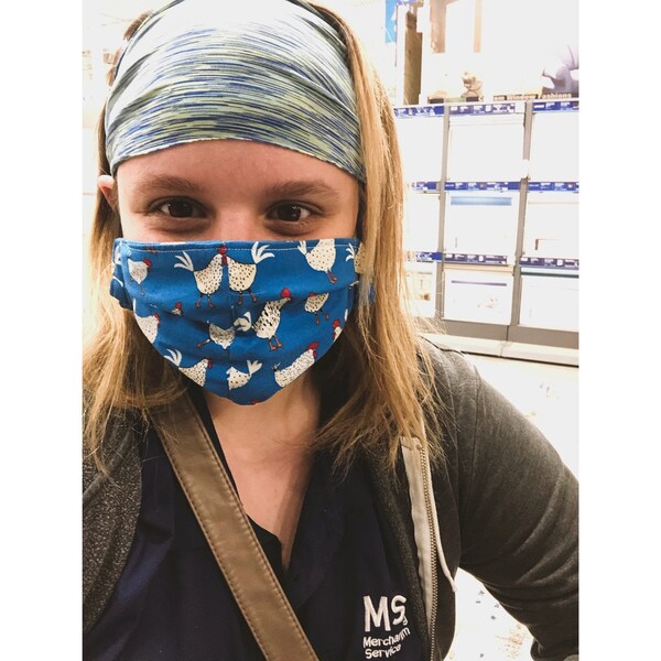 Washable Tie Back Face Mask for Adults Men Women. Quality Comfortable ...