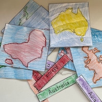 Continents BUNDLE, Facts and Coloring Pages, Worksheets, 3-part Cards ...