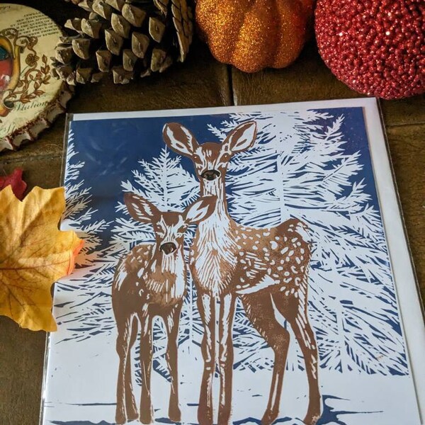 Lino Print, Leopard. Wild Cat Wall Art.original Wildlife Artwork.safari ...