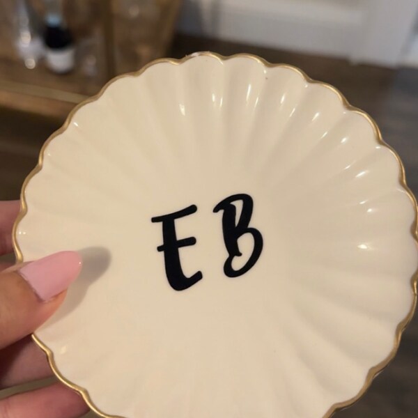 Personalized Minimalistic Ceramic Ring Dish | Simple Engagement Dish ...