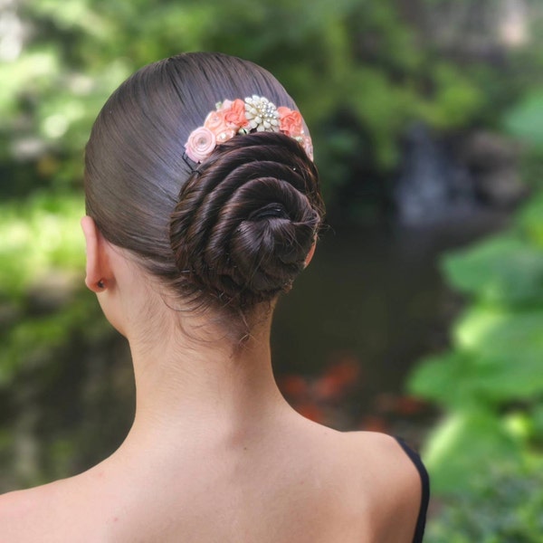 Bun Blossoms "summer Skies" Hand Sewn Ballet Bun-wrap 3" and 6”, Made ...