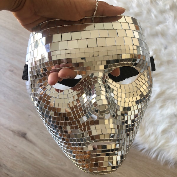 Masquerade Festival Disco Ball Face Mask. HANDMADE by DISCO2DISCO ...