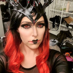Evil Queen Leather Crown Stoned Headpiece of Thorns Dark Fairy Queen ...