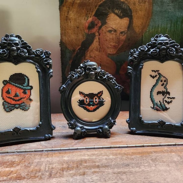 Vintage Halloween Fair Cross Stitch Pattern Creepy, Beistle, Pumpkin ...