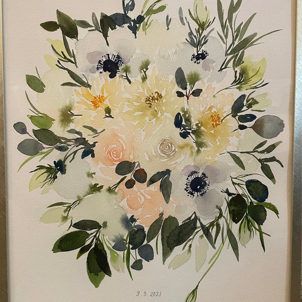 Custom Birth Flower Painting - Etsy