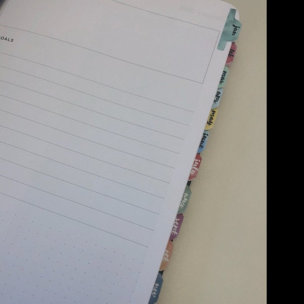 Watercolor Divider Tab Stickers, Planner Stickers, Bullet Journal ...