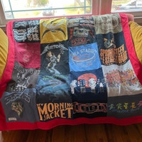 Denim Blanket-blue Jean Quilt Made to Order Country Blankets Denim ...