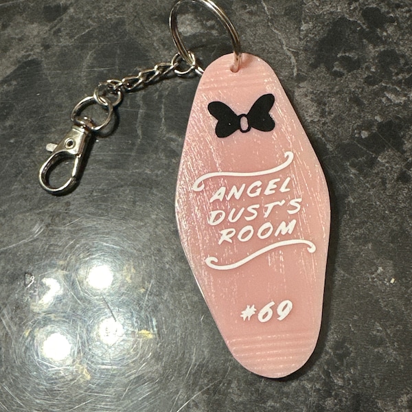 Hazbin Hotel "angel Dust's Room" Keychain | Angel Dust Room Key - Etsy
