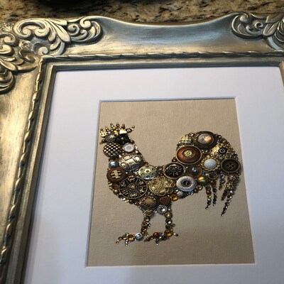 ROOSTER in Browns 21 8x10 Button Art, Button Artwork, Button Ideas ...