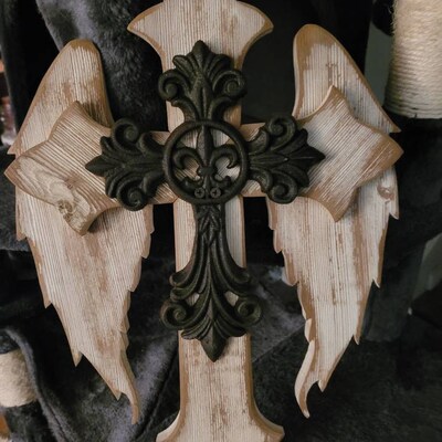 Unique Old School Rustic Cedar Wood Cross Wall Hanging Cross Home Decor ...