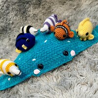 PATTERN PACK Mega Ray and 7 Sea Friends Patterns Ray, Angelfish, Blue ...