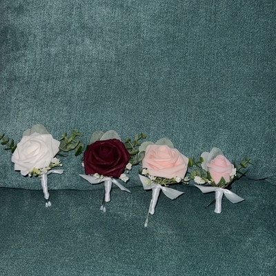 Rose & Greenery Bridesmaid Bouquets With Premium White Roses, Greenery ...