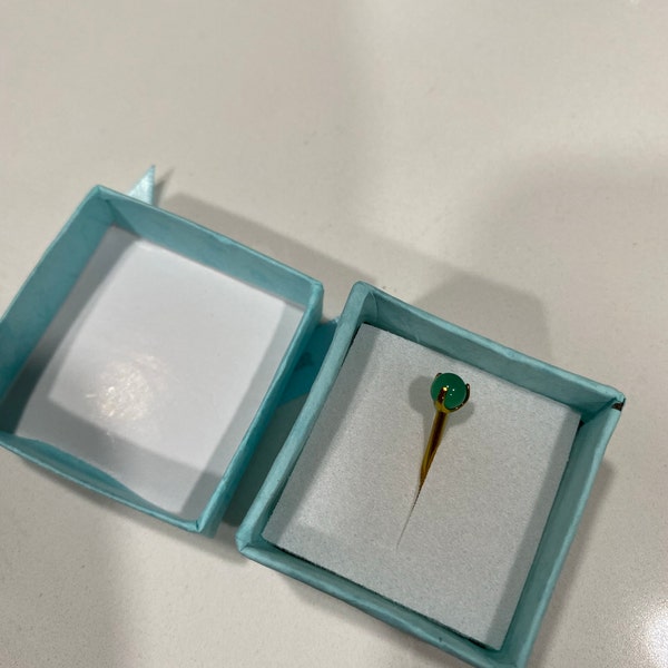 Real Jade 12g 14g Titanium Internally Threaded Claw Nipple Bar Rings ...