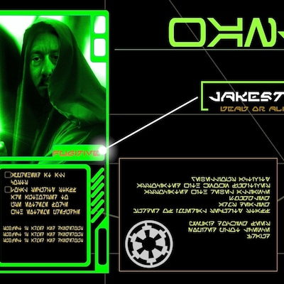 Personalised Sci Fi Animated Screen Star Wars Inspired ISB Transmission ...