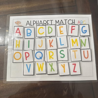 Uppercase Alphabet Matching Activity, Match the Colorful Letters to ...
