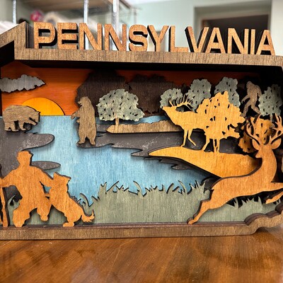 Laser Cut Files 8 Layer Art Piece for Glowforge Multi-layer - Etsy