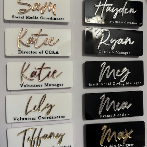 Custom Acrylic Name Badge Magnetic Name Badge Acrylic Name Plate ...