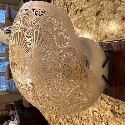 Carved Pearl Nautilus Shell Dragon Carving,real and Natural Nautilus ...