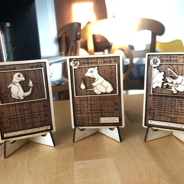 Charmander Charmeleon Charizard Pokemon Card Vector SVG Laser Cutter ...