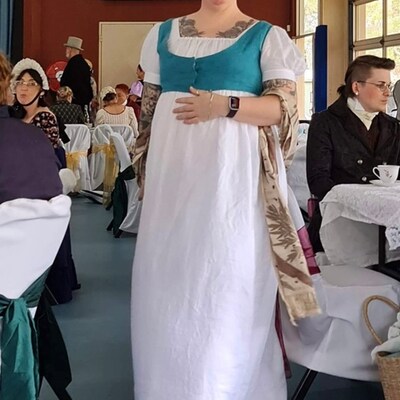 Empire / Regency Dress With Sleeveless Spencer 1805 to 1810 Sewing ...