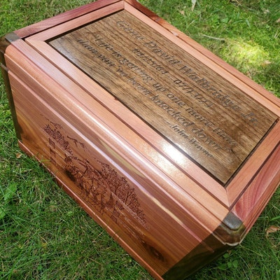 Companion Urn Wooden Box for Ashes Funeral Urn Cremation Maple - Etsy