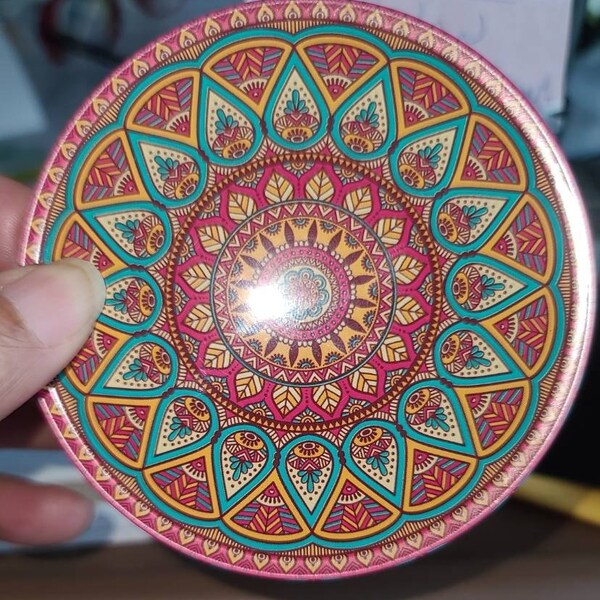 Wire Metal Coaster Holder, Coaster Stand, Holds up to 5 Ceramic Stone ...