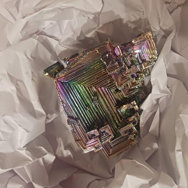Beautiful Very Large Colorful Bismuth Crystal Quantity 1 Size 7.8cm ...
