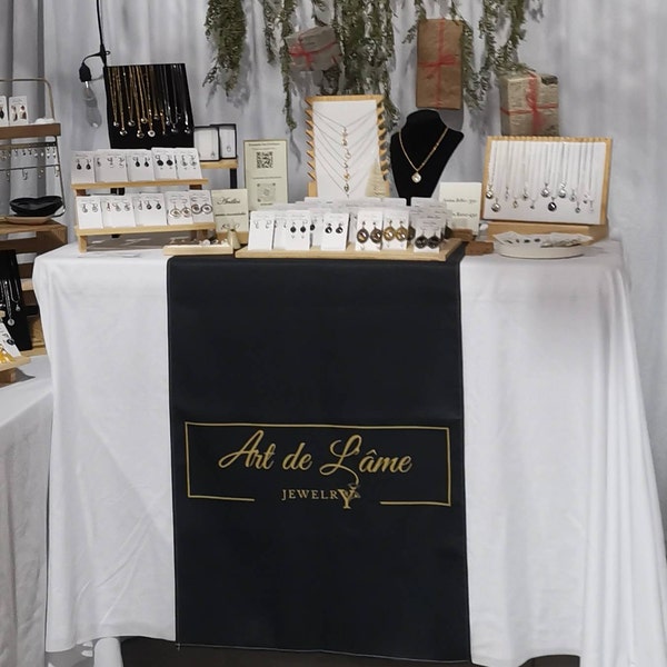 Custom Table Runner 36"x72" With Business Logo Text Personalized ...