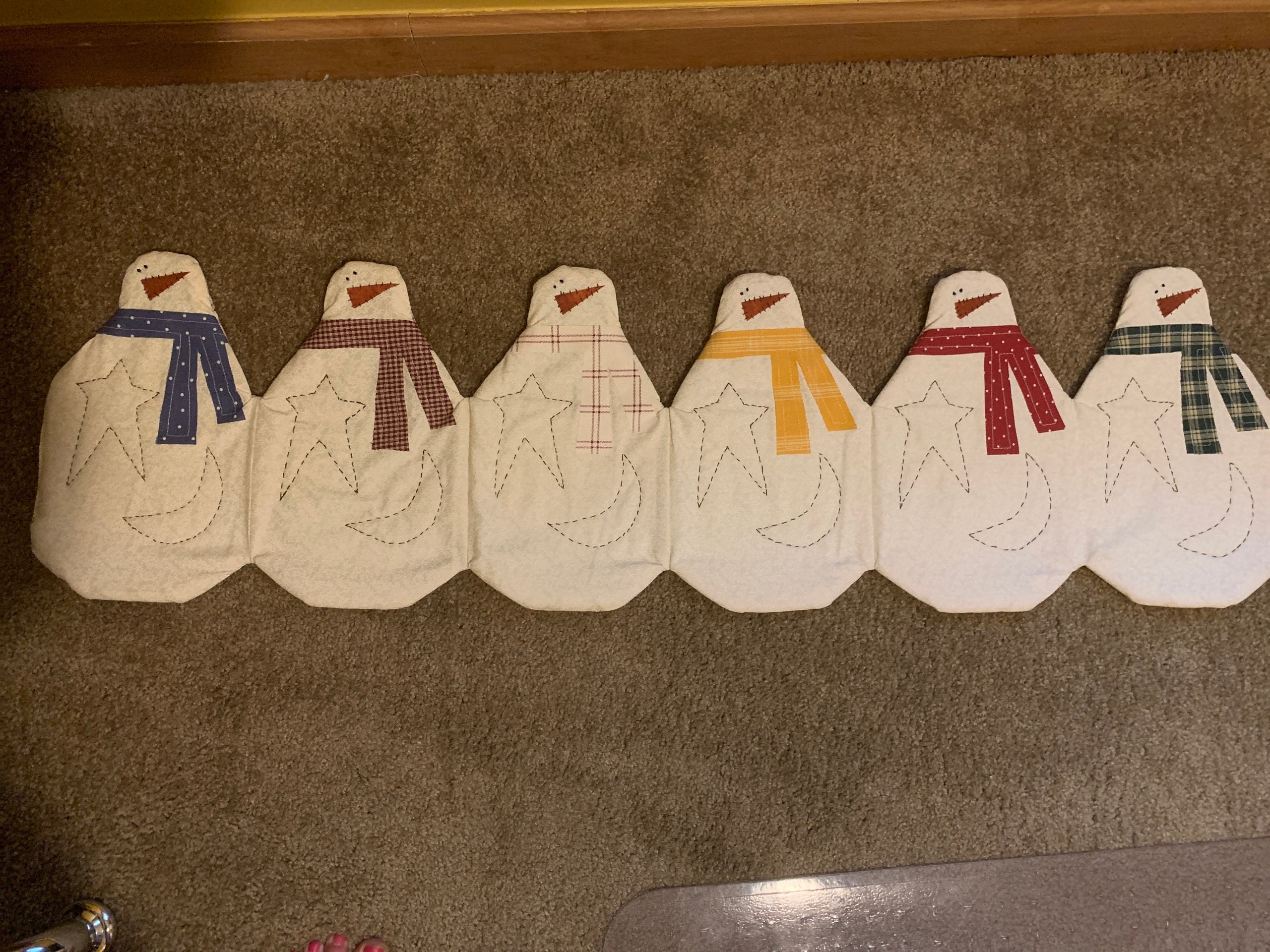 Snowman Table Runner- Download Pattern