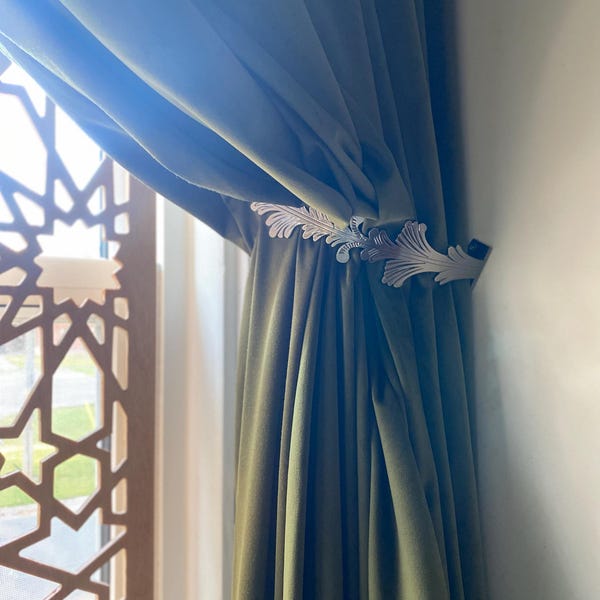 A Piece Wall Leaf Hook Curtain Hook Curtain Tieback Hook Decorative ...