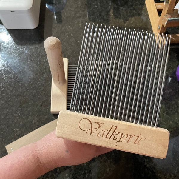 Wool Combs, Extra Fine Double Row Valkyrie Viking Comb - Etsy