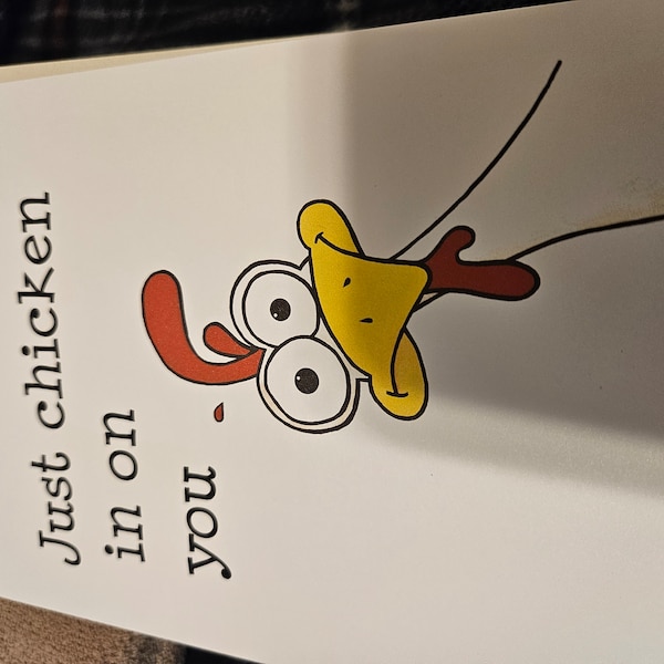 Just Chicken in on You! Funny Greeting Card - Etsy