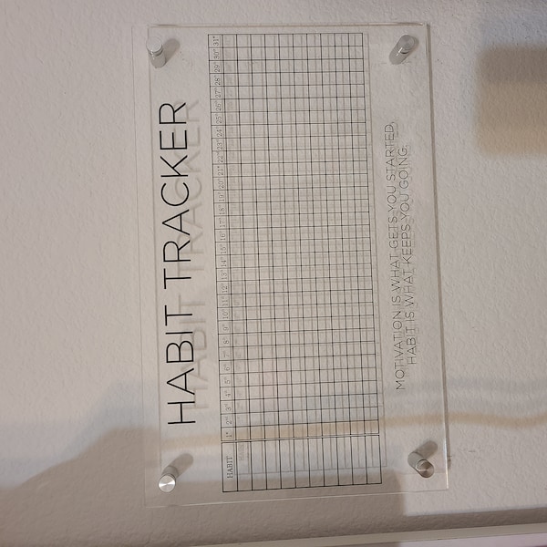 Acrylic Goals & Habit Tracker Board - Dry Erase Wall Planner for ...