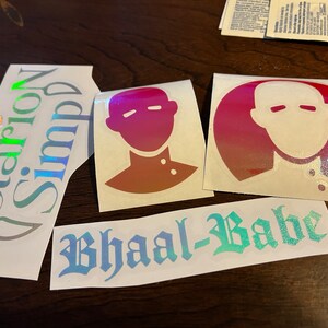 Bhaal Babe Baldur's Gate 3 Vinyl Decal, Bloodless, BG3, Astarion ...