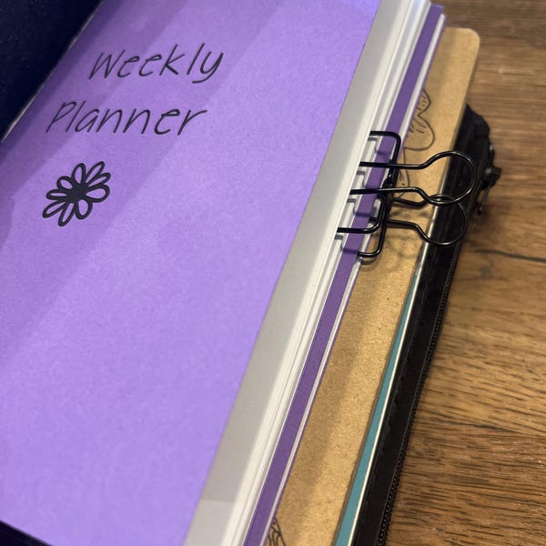Weekly Planner, WO2P, Undated Planner, Midori Insert, Travelers ...