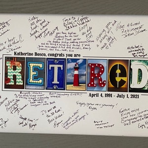 Retirement Signature Gift Leaving Gift Retirement Signing | Etsy