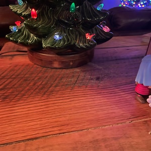 Wood Ceramic Christmas Tree Base With Light - Etsy