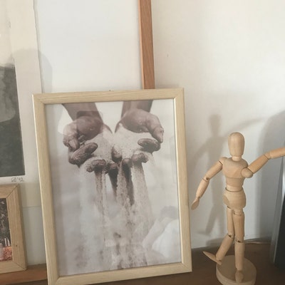 Sand Hands Print, Holding Sand Poster, Burning Man Art, Boho Poster ...