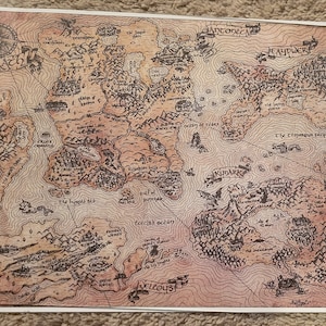 11 X 17 Vintage Runescape World Map Print - Etsy