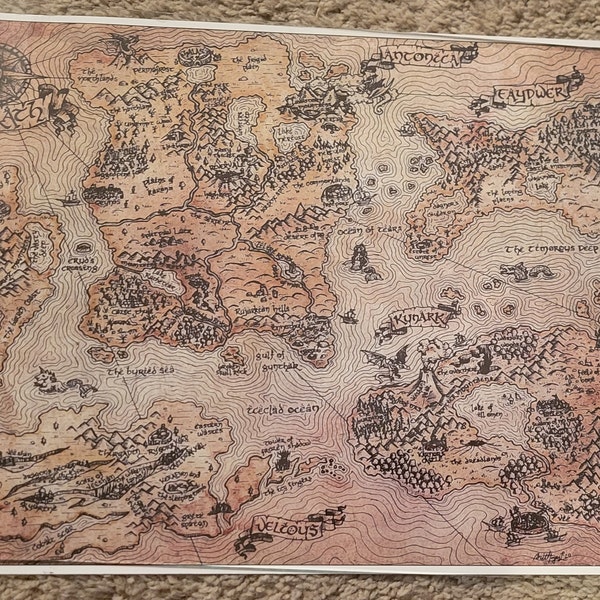 11" X 17" Vintage Everquest Norrath World Map Print - Etsy