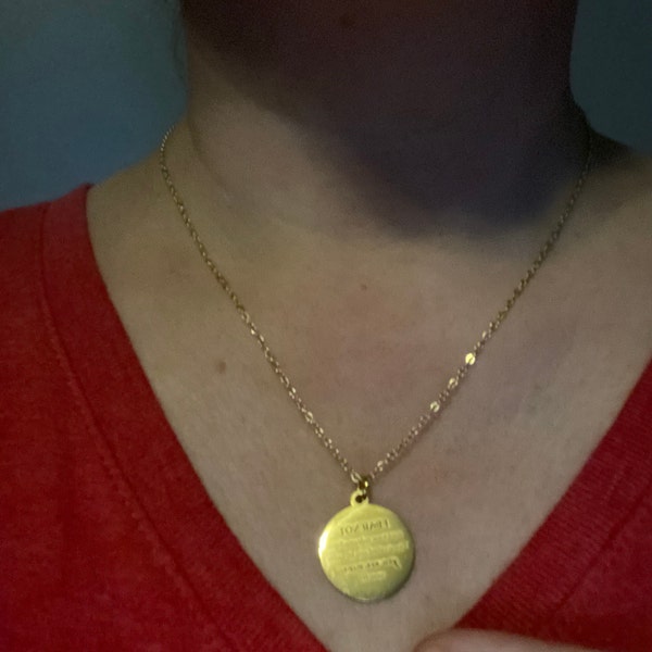 Perfect Love Casts Out Fear Bible Verse Gold Necklace, Christian Gift ...