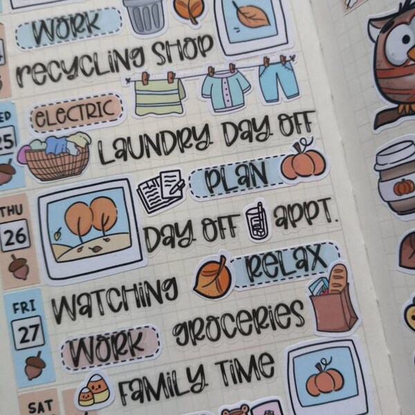 Organise / Declutter Stickers Self Care Stickers Featuring Little ...