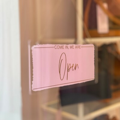 Open/closed Acrylic Sign Shop Sign, Cafe Sign, Salon Sign, Personalised ...